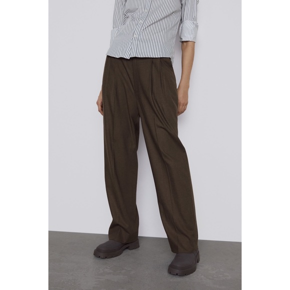 Zara | Pants & Jumpsuits | Zara Cropped Dad Pants | Poshmark